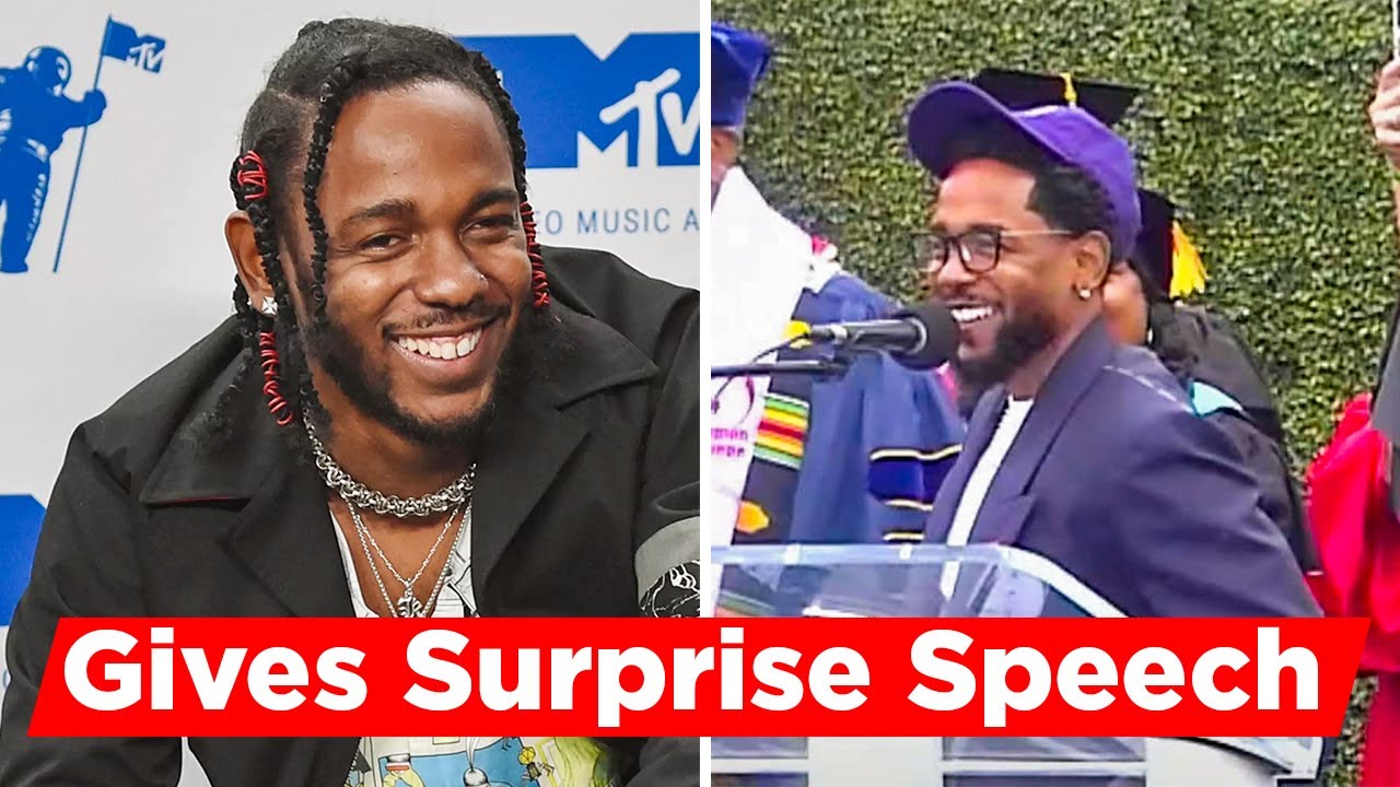 Kendrick Lamar First Time Gives Surprise Speech At Compton College ...