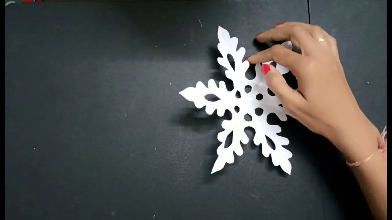 Easy Craft Paper l Paper snow flake for Christmas l meerart craft and ...
