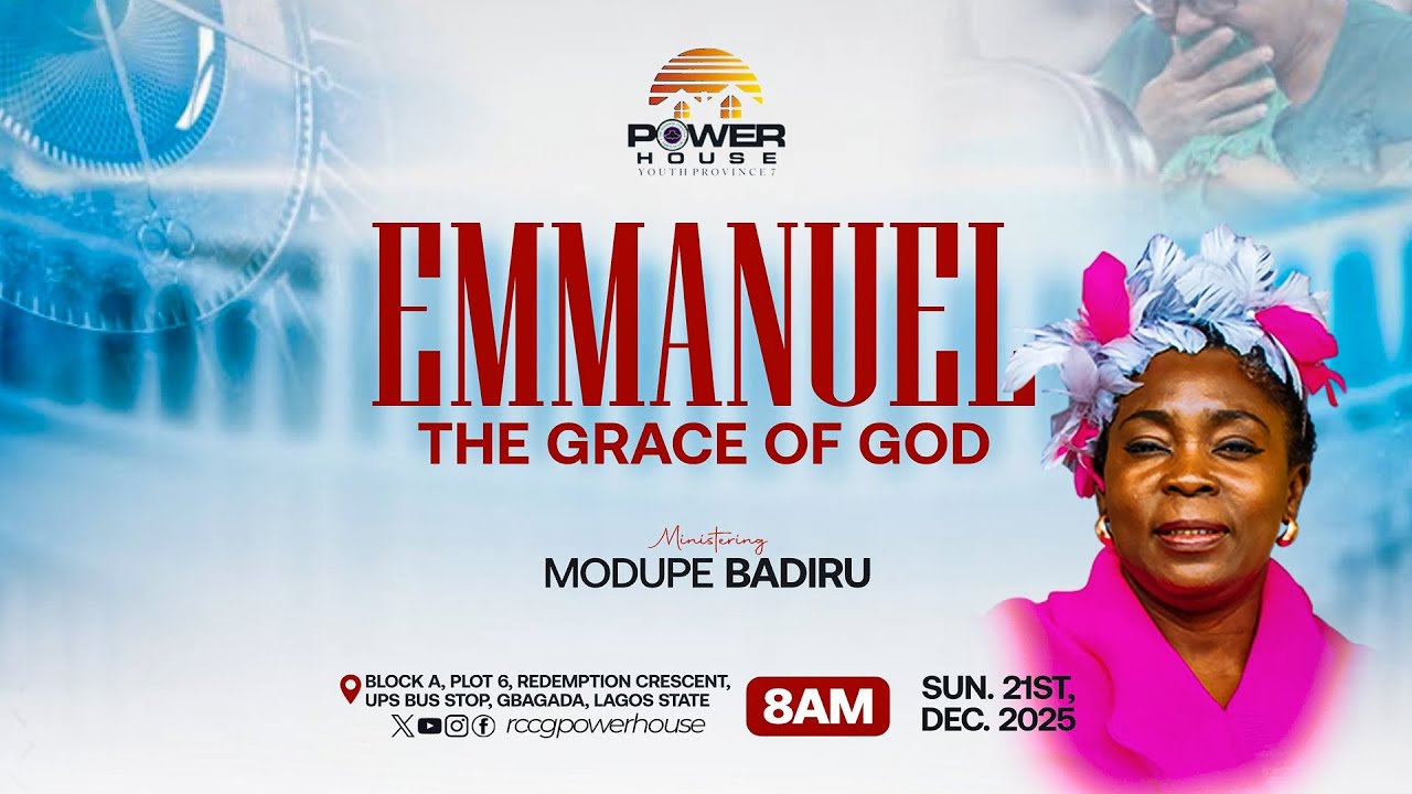 SUNDAY SERVICE || PST. MODUPE BADIRU || EMMANUEL THE GRACE OF GOD || 21 ...