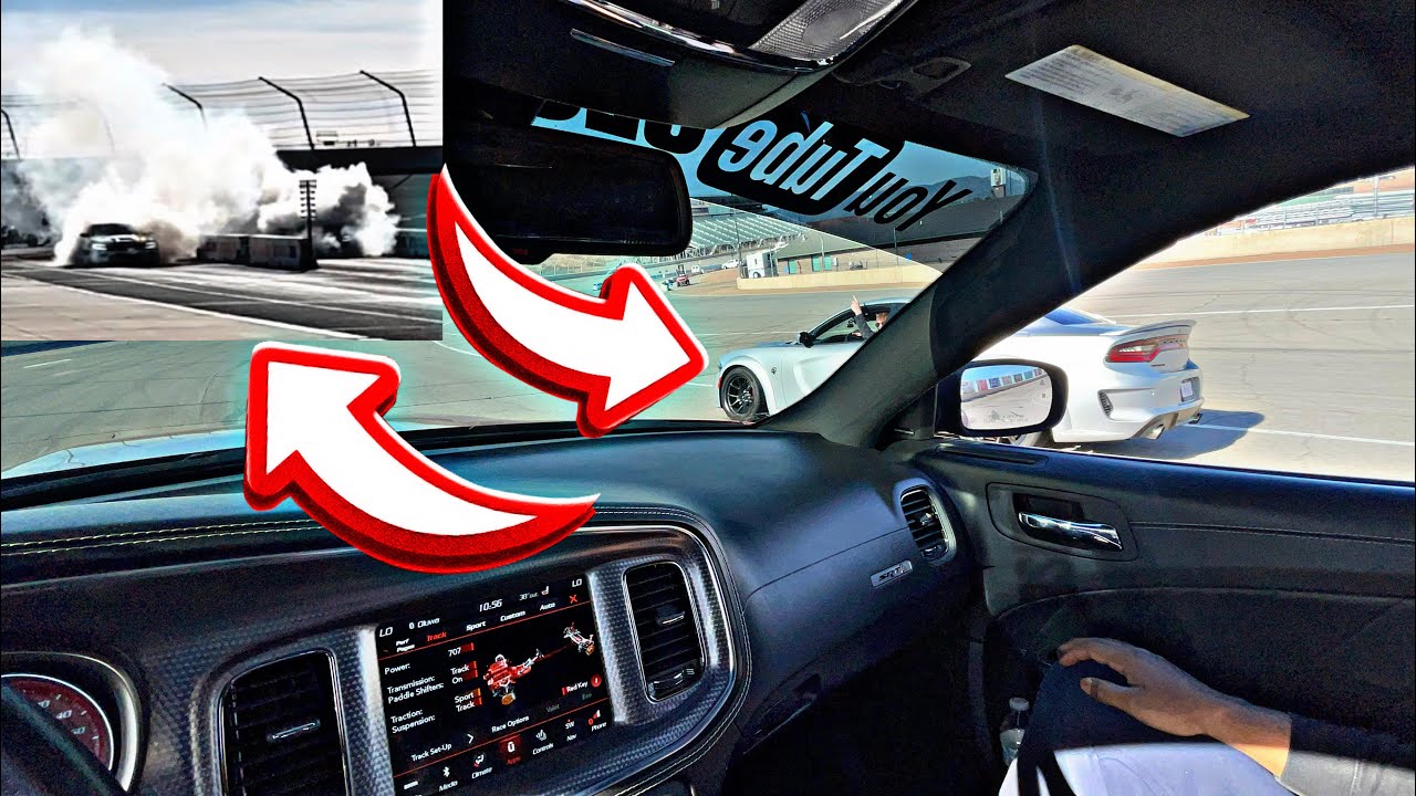 STOCK HELLCAT DESTROYS HELLCAT REDEYE ON THE TRACK ️‍🔥🐈‍⬛⚡️ - YouTube