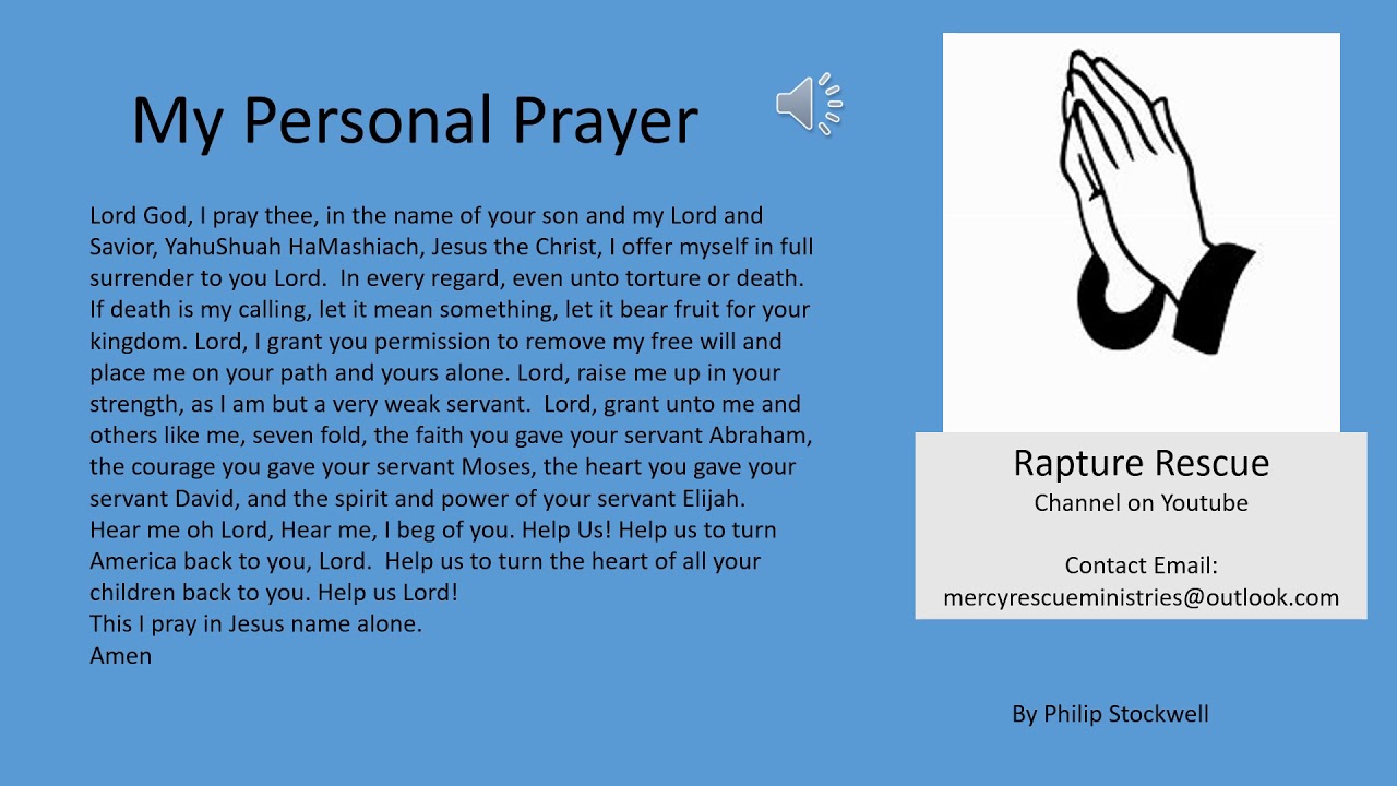 My Personal Prayer - YouTube