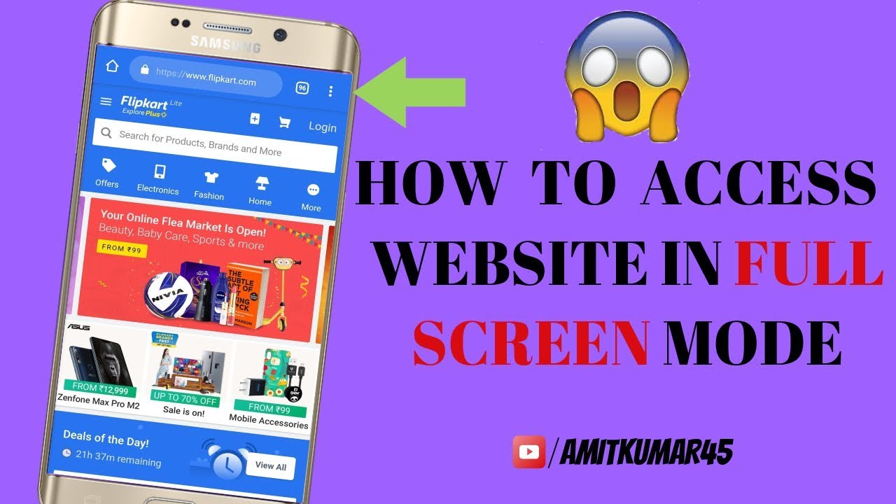 How to Access Website In Full Screen Mode Without Notification Bar ...