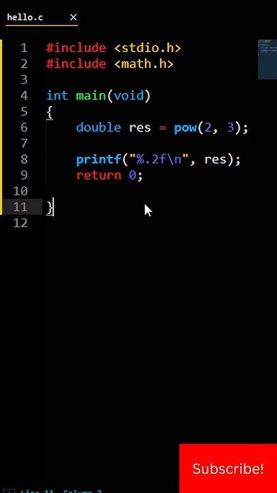 C Pow Function C Programming For Beginners Youtube