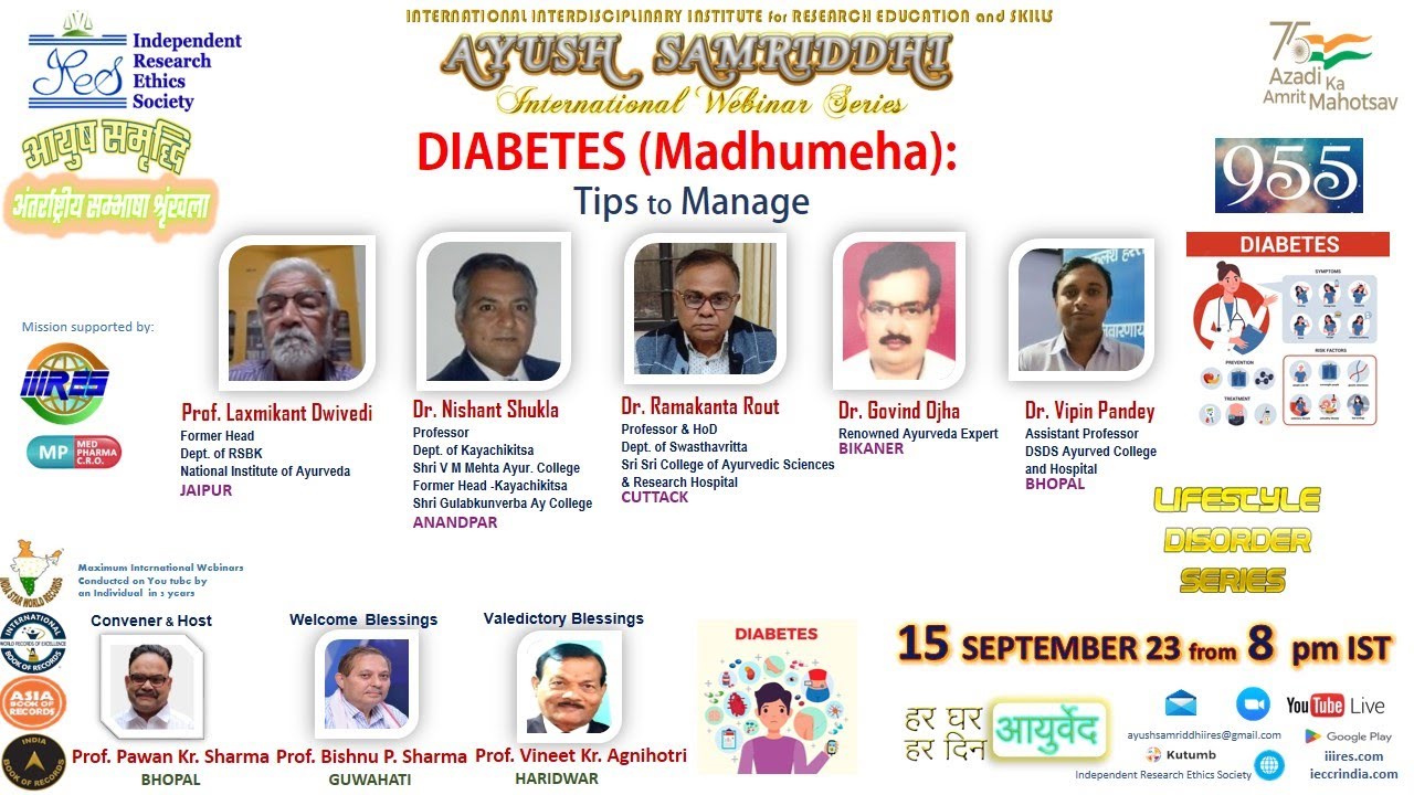 DIABETES (Madhumeha): Tips to Manage IRES AYUSH SAMRIDDHI 955 ...