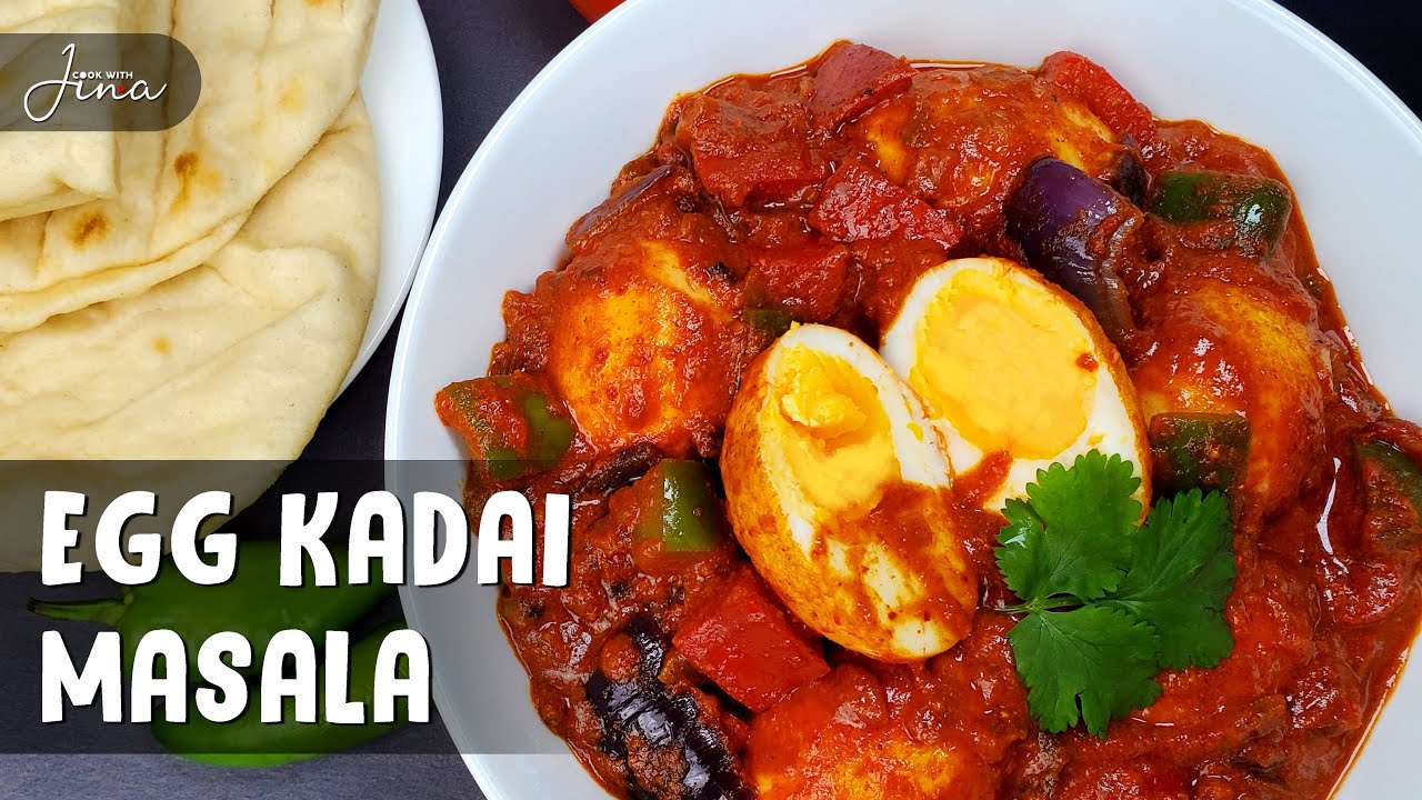 Egg Kadai Masala / Egg Kadai Recipe / Dhaba Style Egg Kadahi Masala ...