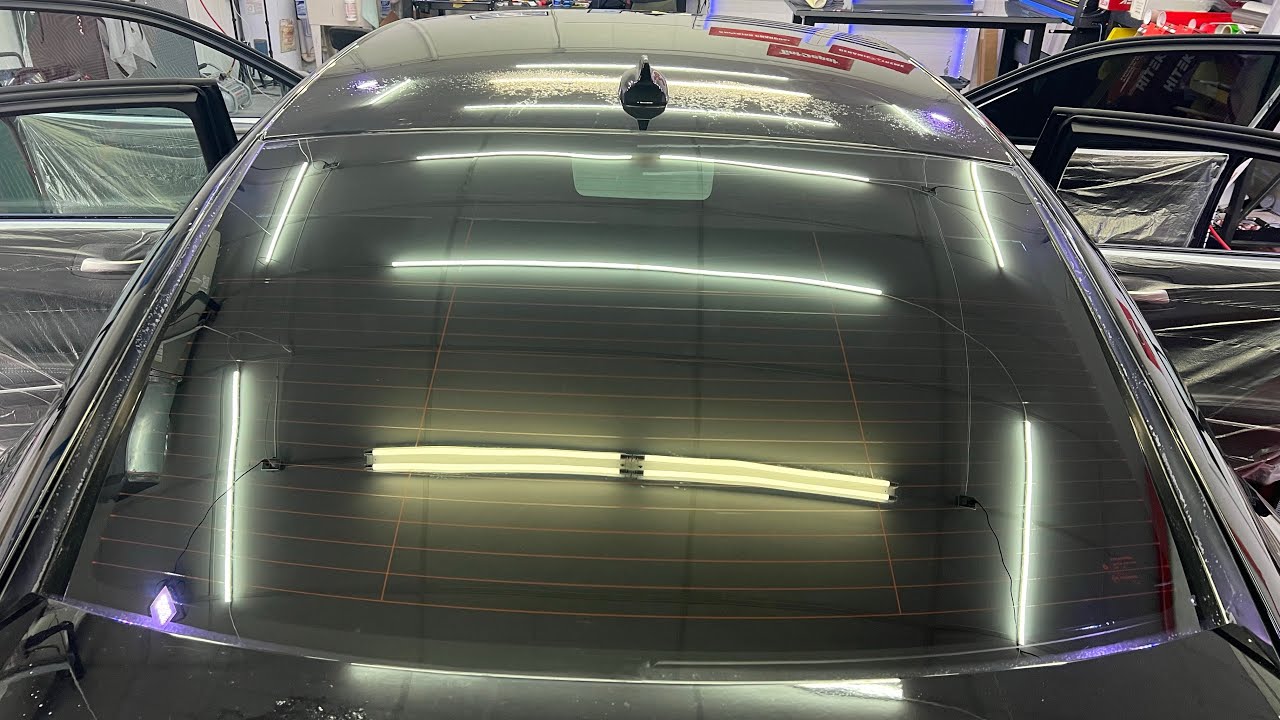 Window Tint Dodge Charger Shrink Harder Back Glass Challenge - YouTube