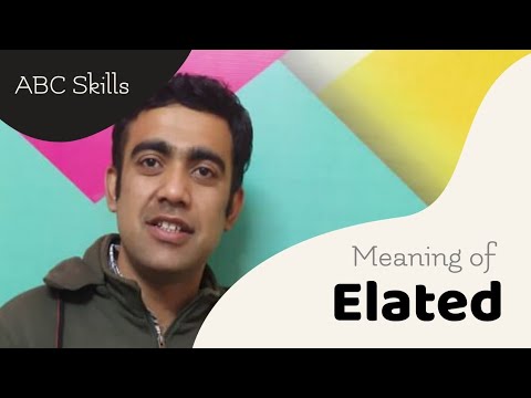 Meaning of elated in Hindi/ Spoken english - YouTube