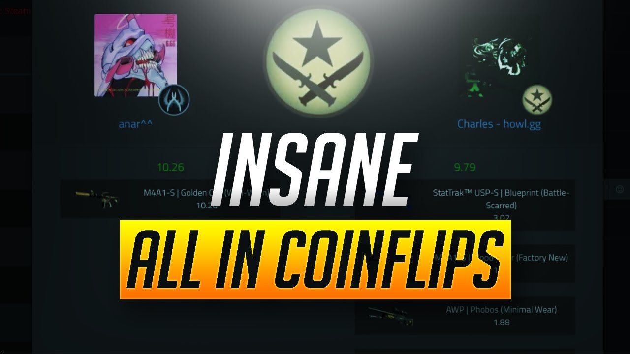 ALL IN COINFLIPS! INSANE CSGO COINFLIP GAMBLING - YouTube