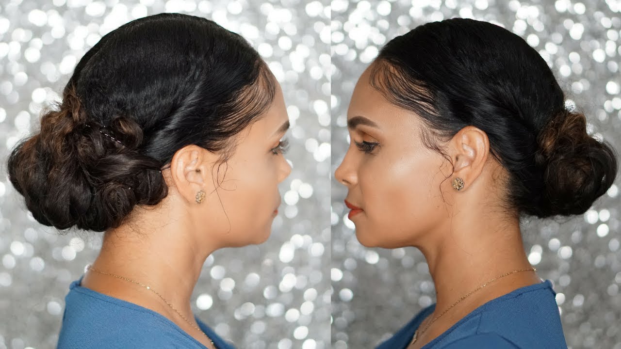 Hair Tutorial: Easy Low Bun Hairstyle - YouTube