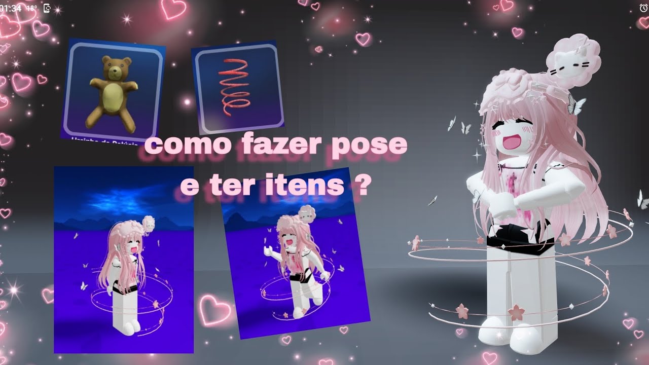Como fazer pose e ter itens no criador de avatar de catálogo - YouTube