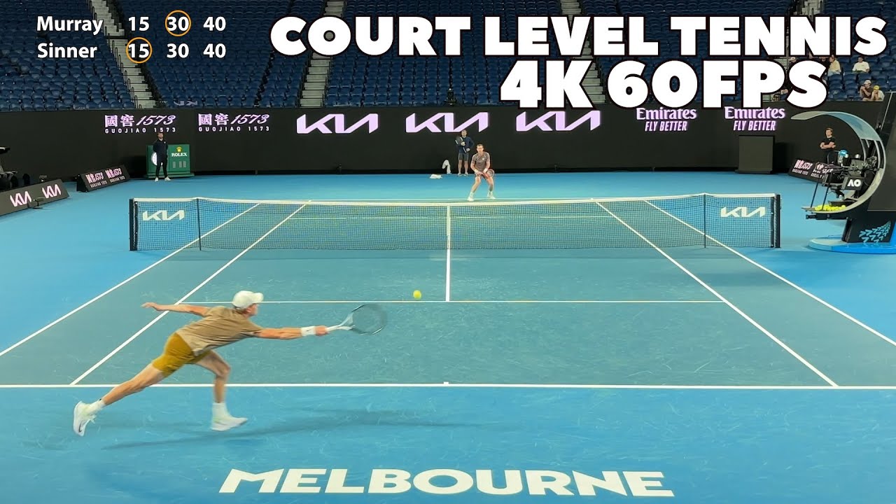 Jannik Sinner & Andy Murray Court Level Practice Points | 2024 (4K ...