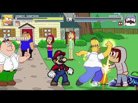 AN Mugen Request #1943: Homer, Peter, Crow, Mario VS Mordecai, Rigby, Kyle, Luigi