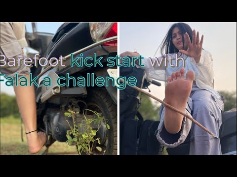 Feet Falaka barefoot Scooty Paddle kickstart vlog #car #feetfalaka # ...