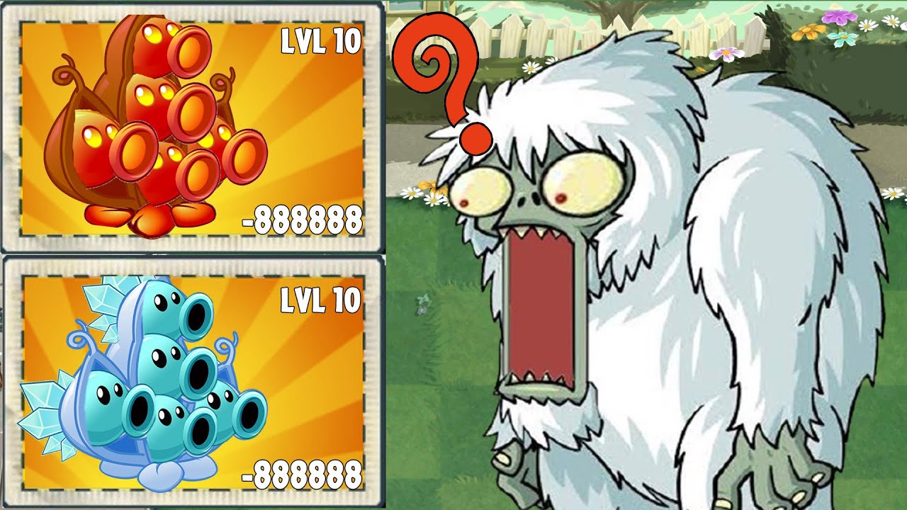 Pvz 2 Gameplay - How many Plant can defeat 40 Joust Yeti Zombie with 1 ...