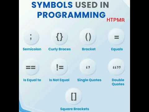 Symbols Used In Programming - HTPMR @High Tech PM Raja - YouTube