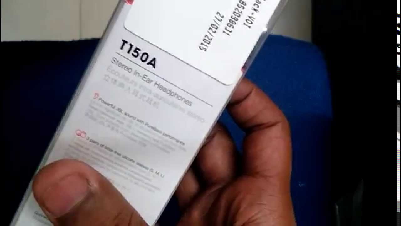 JBL T150 A in ear headset verified unboxing... - YouTube