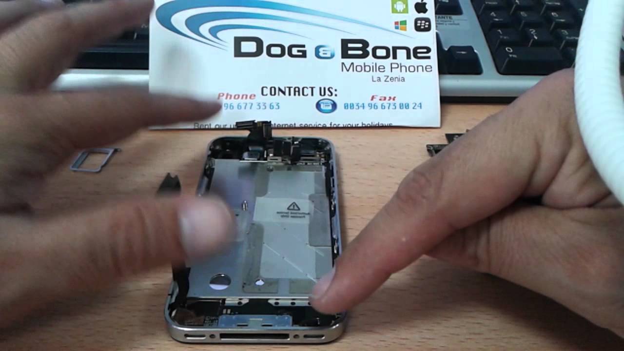 Cambiar botón Home iphone 4/4s - YouTube