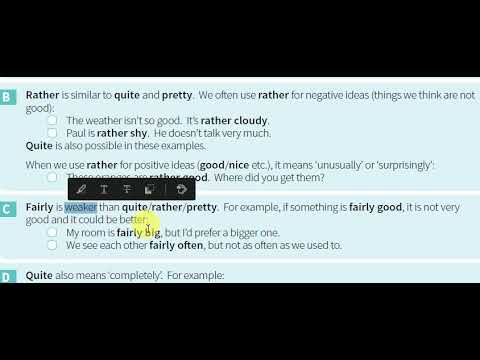 Quite / Rather / Pretty / Fairly - haqida ma'lumot - YouTube