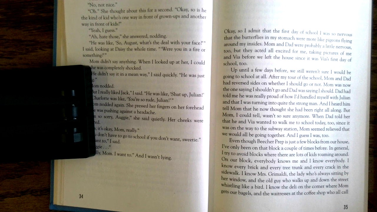 Wonder - Chapter 3 Part 2 - YouTube