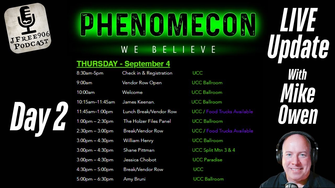 Wow Great Line-Up For PhenomeCon Day 2 LIVE With Mike Owen! - YouTube
