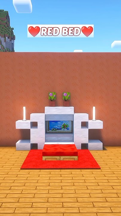 Minecraft Red Bed Design Tutorial! #shorts #minecraft - YouTube