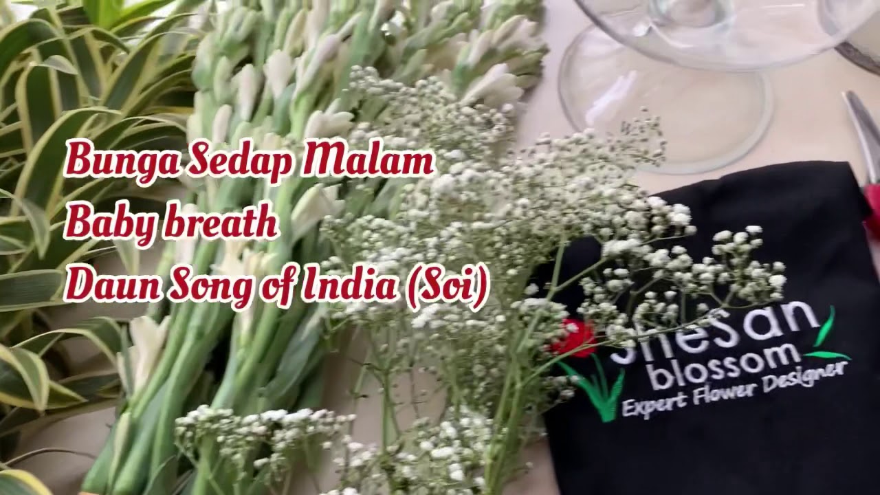 Merangkai Bunga Sedap malam simple dan praktis - YouTube