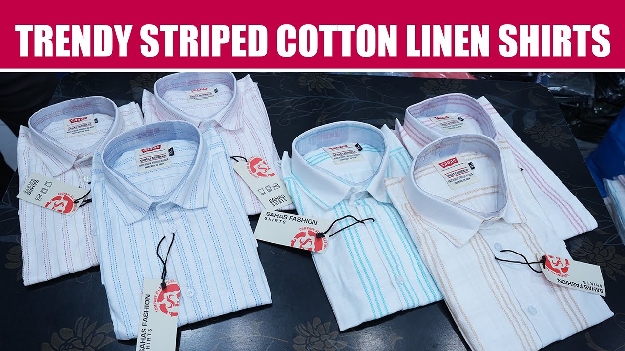 Trendy Striped Cotton Linen Shirts Collection for Men | Premium Quality ...