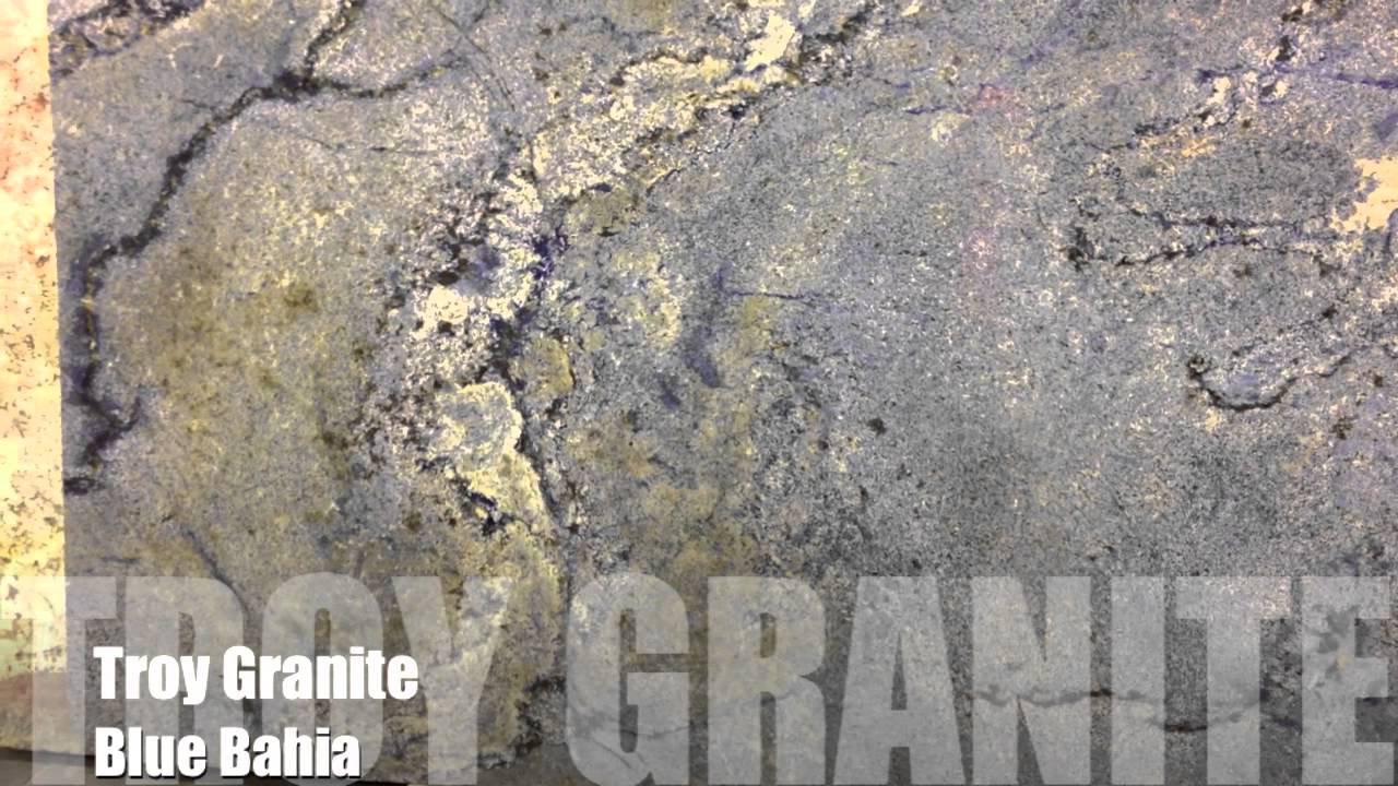 Blue Bahia Granite Countertop by Troy Granite - YouTube