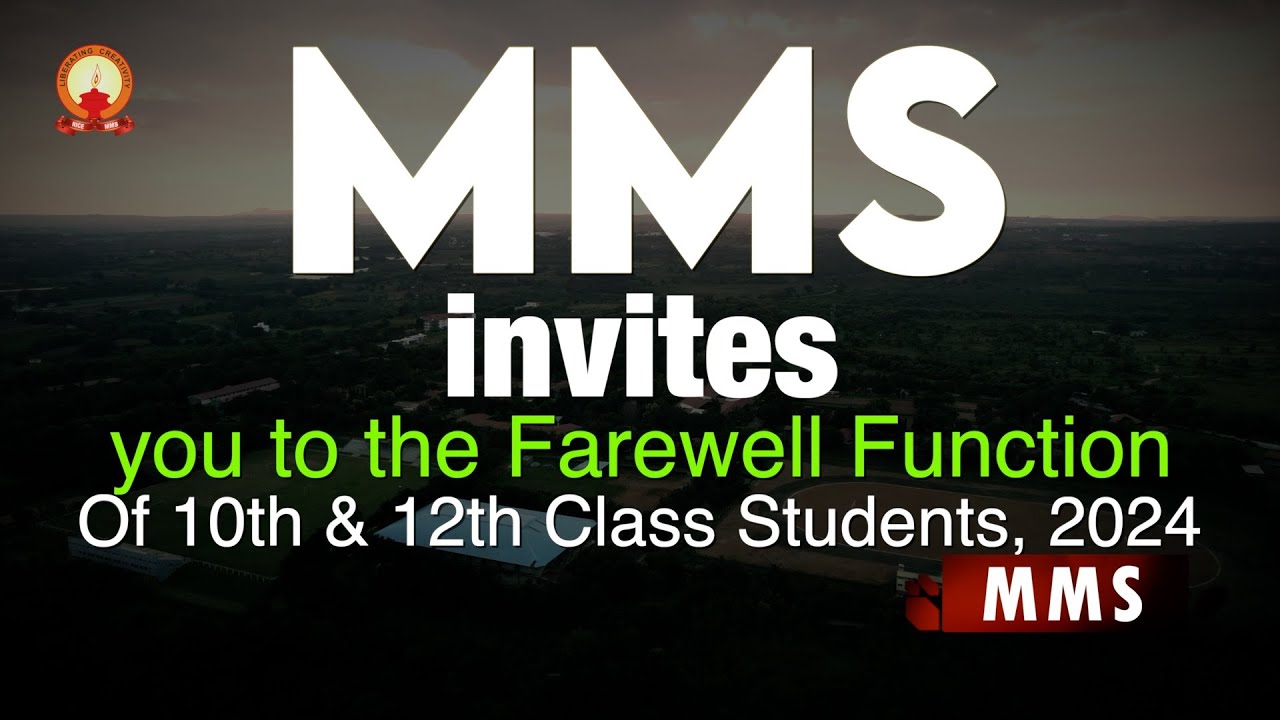 Farewell Ceremony, MMS, Invitation, 2024 - YouTube