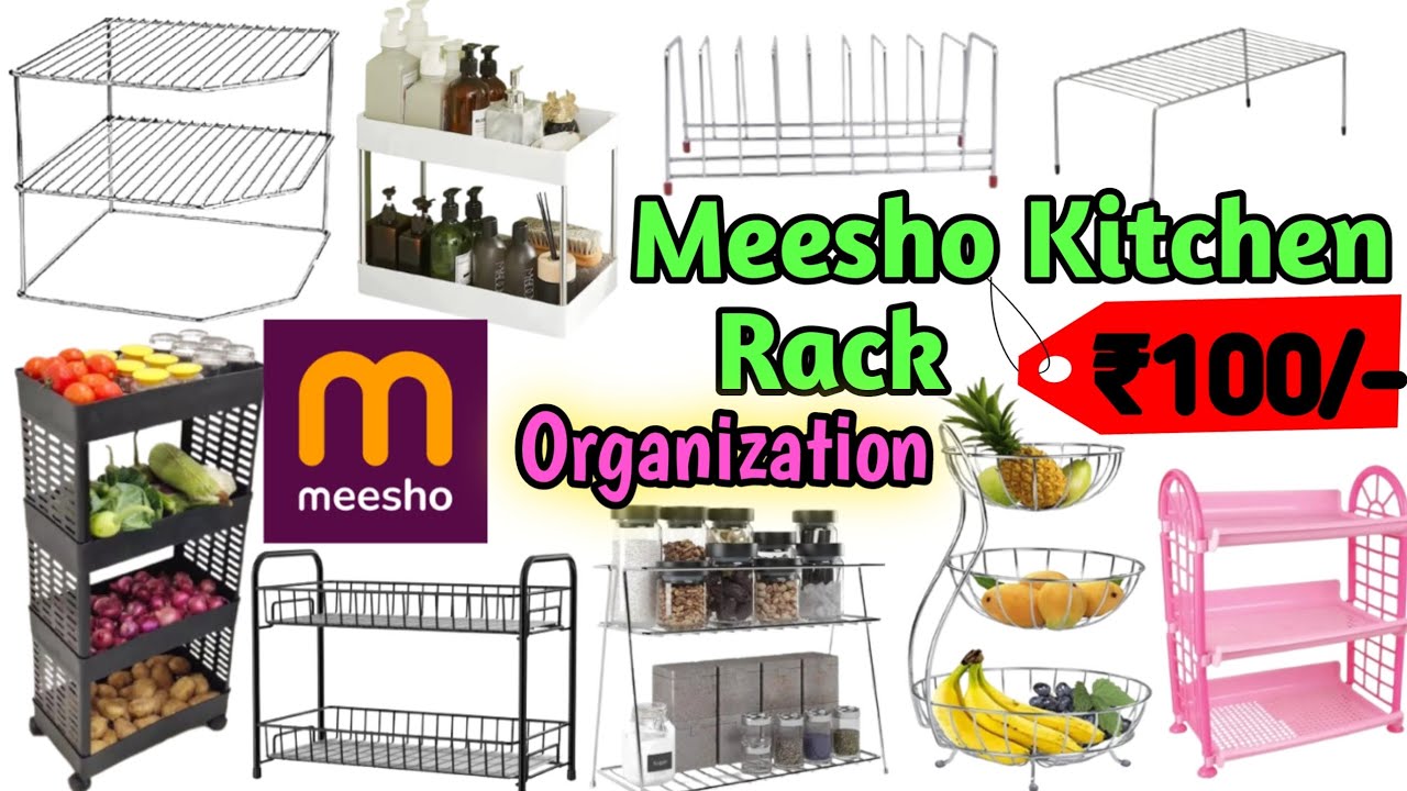 Meesho Kitchen Rack Unboxing | Kitchen racks Organization | Space ...