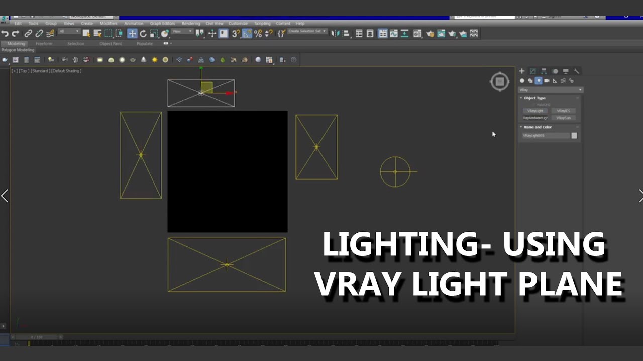 3DSMAX - LIGHTING- USING VRAY LIGHT PLANE - YouTube