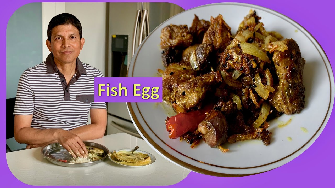 Fish egg fry recipe easy & yummy cooking elish masr dim hilsha fish ...