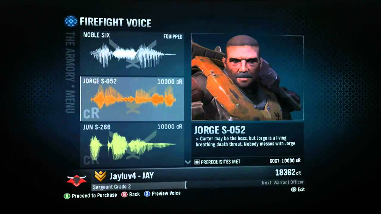 Halo Reach Upgrade Menu - YouTube