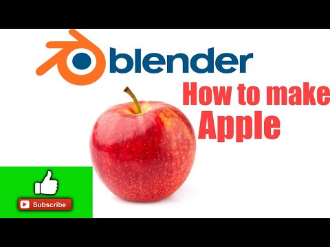 how to make apple in blender 2.8 - YouTube