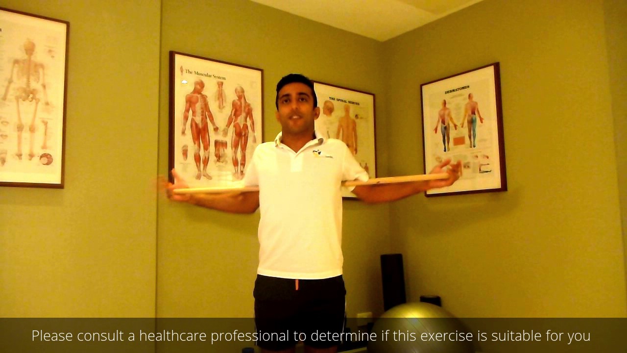 Broomstick Shoulder Blade Posture - YouTube