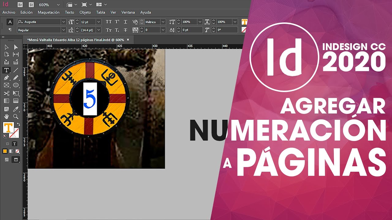 Adobe InDesign CC 2020 | Tutorial Cómo agregar numeración a páginas en indesign - YouTube