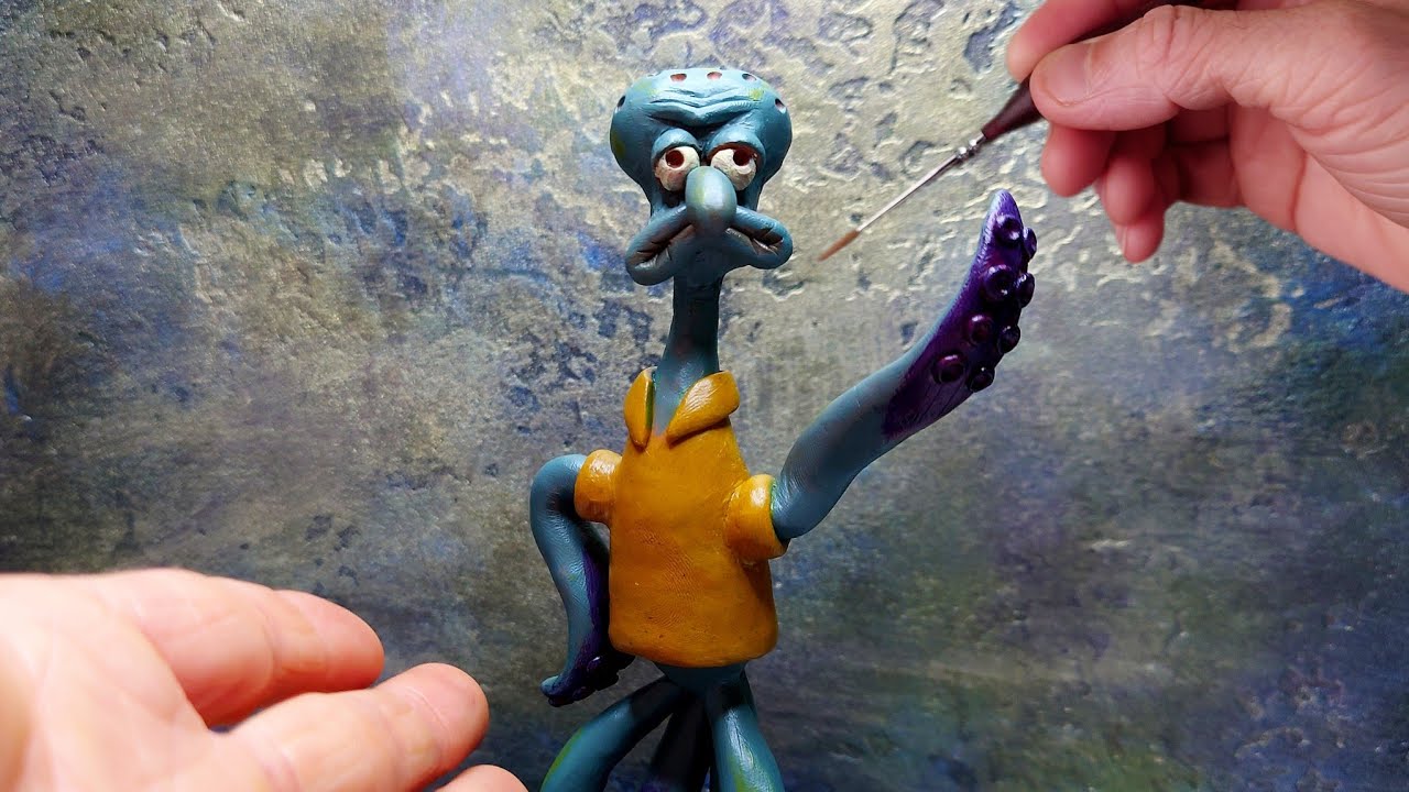 Sculpting a cool Squidward (SpongeBob SquarePants) | Sculpting ...