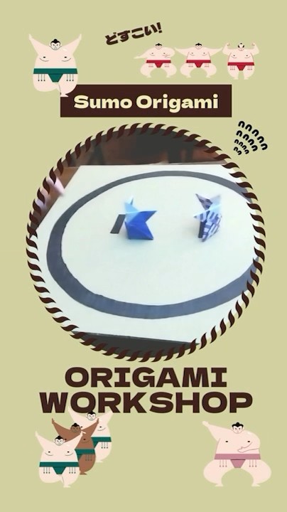 Craft sumo wrestlers at origami workshop. - YouTube