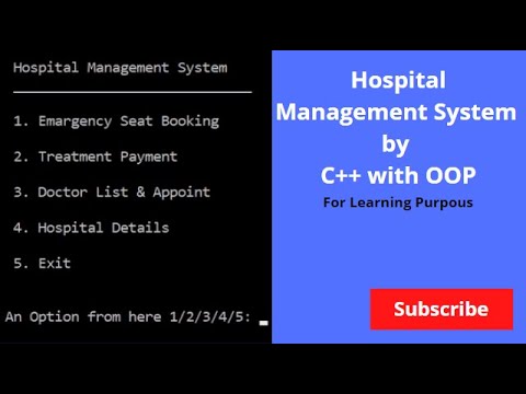 Hospital Management System Project by C++ with OOP. - YouTube