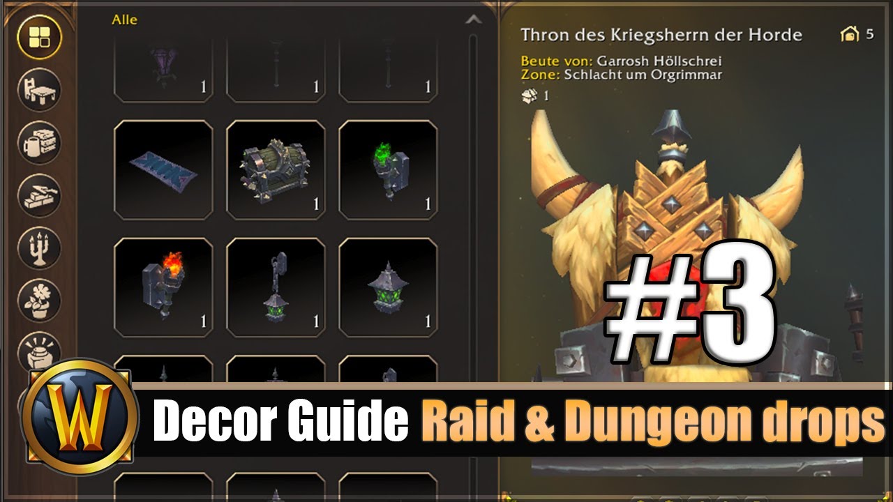 Housing Decor Guide #3: All Raid & Dungeon Drops + Item Übersicht - YouTube