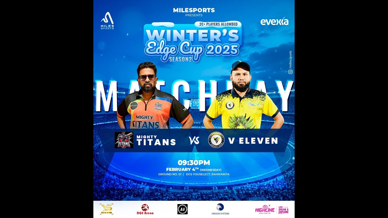 V Eleven Cricket CLUB vs Mighty Titans | DCS YOUSELECTS ARENA ...