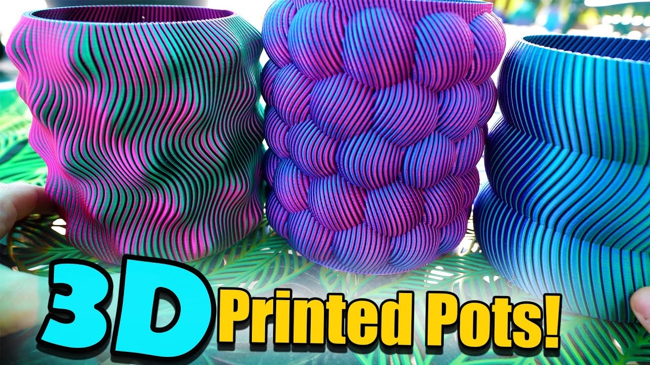 Color Changing Rainbow Pots! 3D Printed Pots From Etsy - YouTube