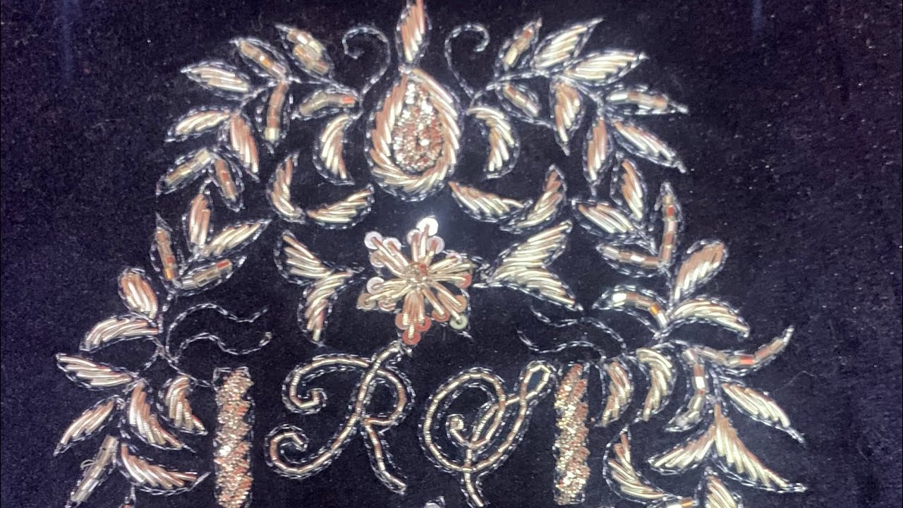 embroidery design Aari work - YouTube