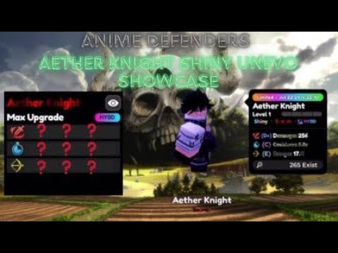 Anime Defenders Shiny Aether Knight Showcase!! #roblox #animedefenders ...