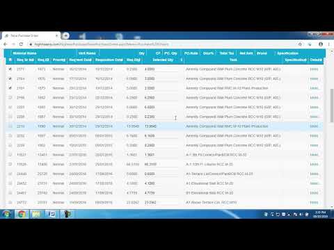 How To Raise Purchase Order # highrise construction software - YouTube