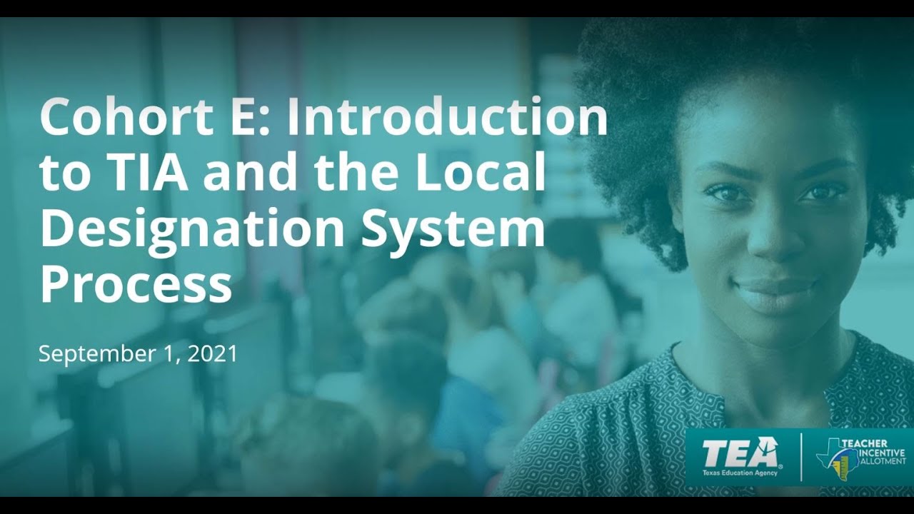 Cohort E: Introduction to TIA and the Local Designation System Process ...