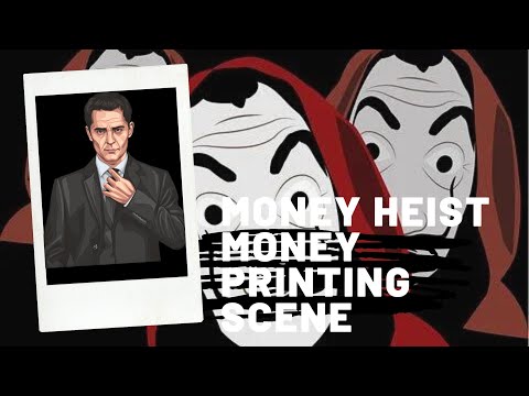 money heist scene printing money of 24 million euros