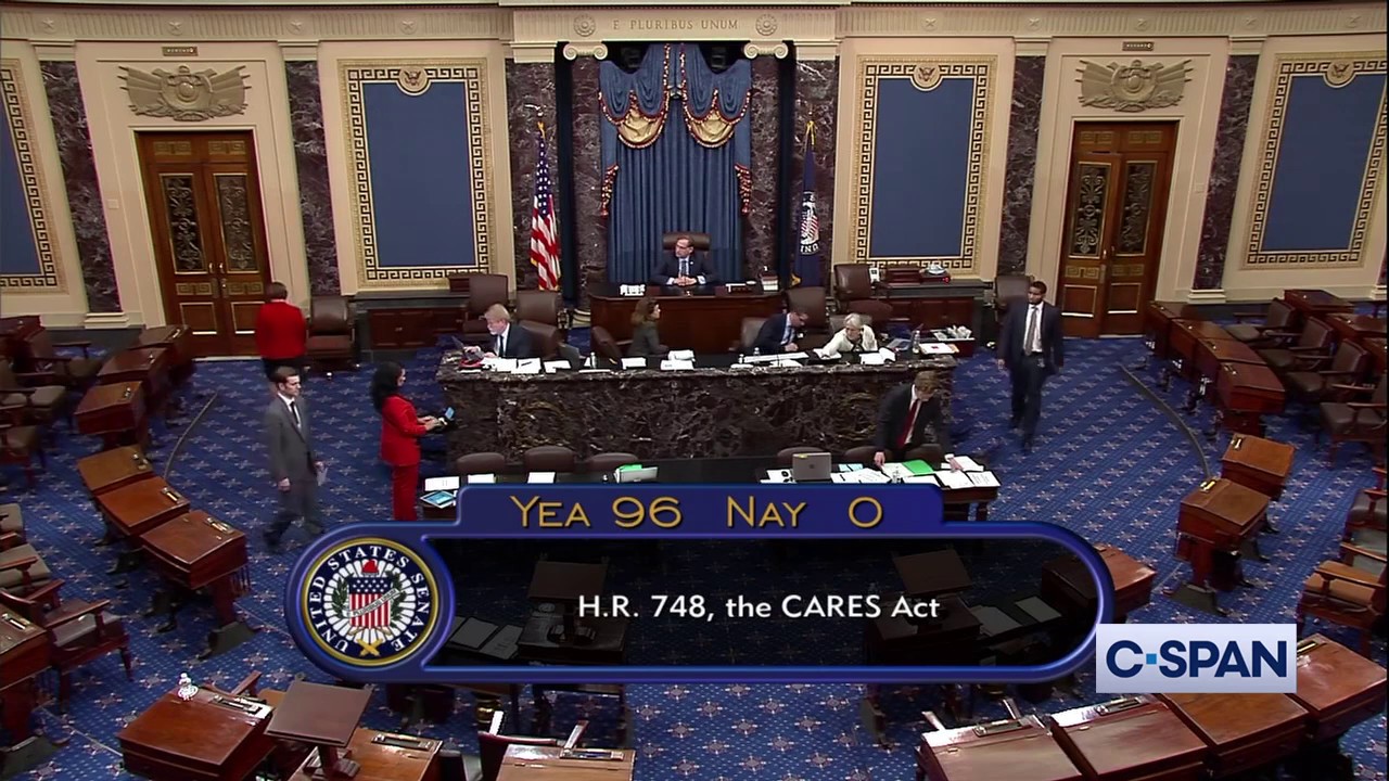 U.S. Senate PASSES $2 Trillion Coronavirus Economic Stimulus Bill - YouTube