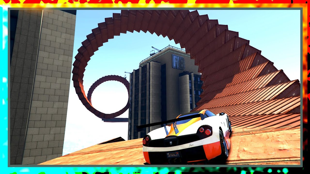 Gta Stunt Race 7 - Corkscrew Ramp - YouTube