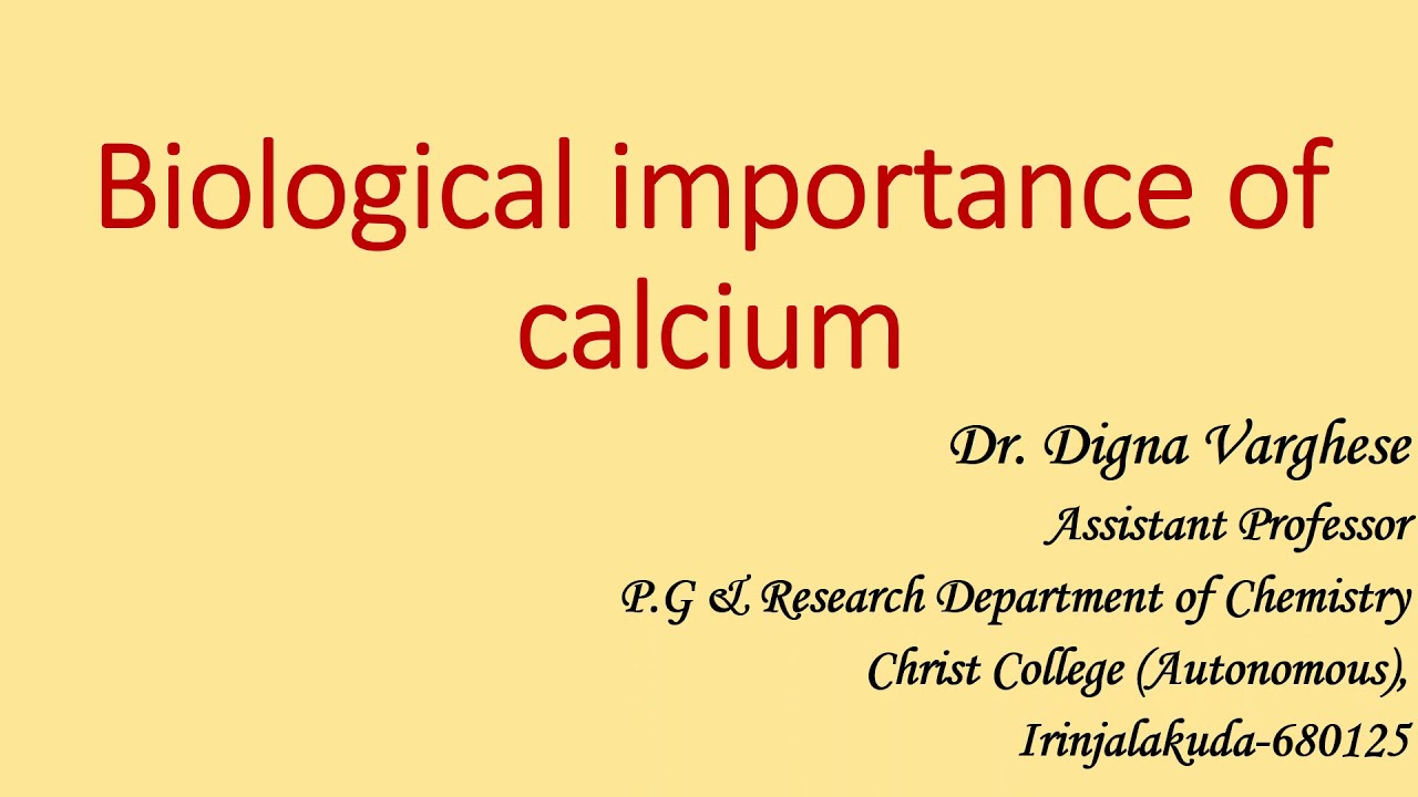 Biological importance of calcium - YouTube